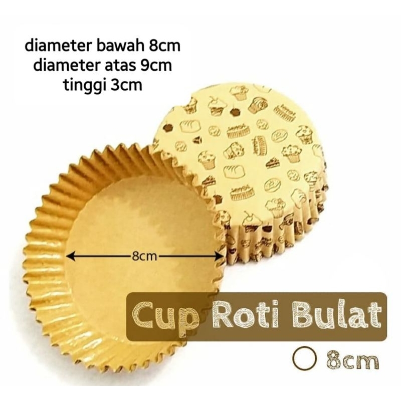 Jual cup roti bulat isi 10 pcs diameter 8cm x 3cm | Shopee Indonesia