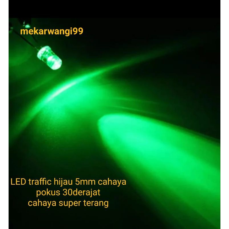 Jual LED traffic 5mm hijau merek HG cahaya pokus (isi 1000pcs) | Shopee ...