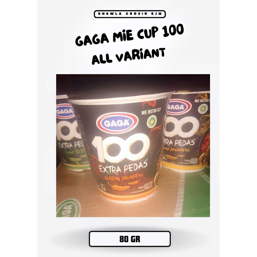 Jual MIE VIRAL GAGA CUP 100 ALL VARIANT SOTO GORENG KUAH JELEPENO 80 GR ...