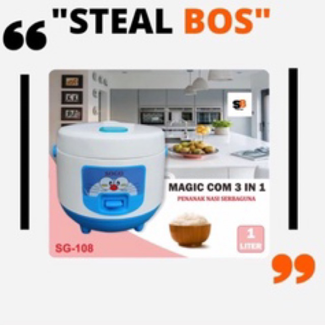 Jual magicom sogo 1liter/rice cooker sogo 1 liter (SG-108) | Shopee Indonesia
