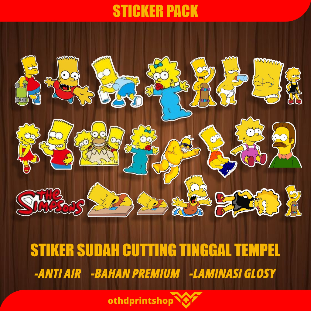 Jual Stiker pack Stiker Simpson Stiker Simpsons Sticker Pack Simpson ...