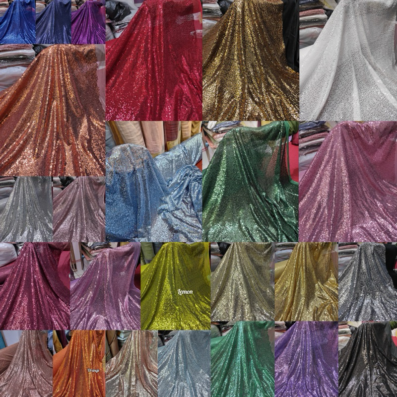 Jual Kain Bahan Seribu Payet Polos Premium (Payet Rapat) / Sequins ...
