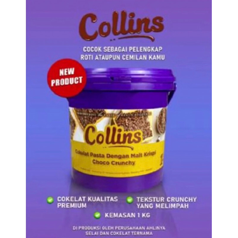 Jual COLLINS CHOCO | CRUNCHY 1 KG |COKELAT PASTA | DENGAN MALT KRISPI 1 ...