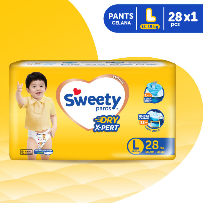 Jual Sweety Bronze Dry Xpert Pants L 28 - Popok Celana Ukuran L 28 (Large) | Shopee Indonesia