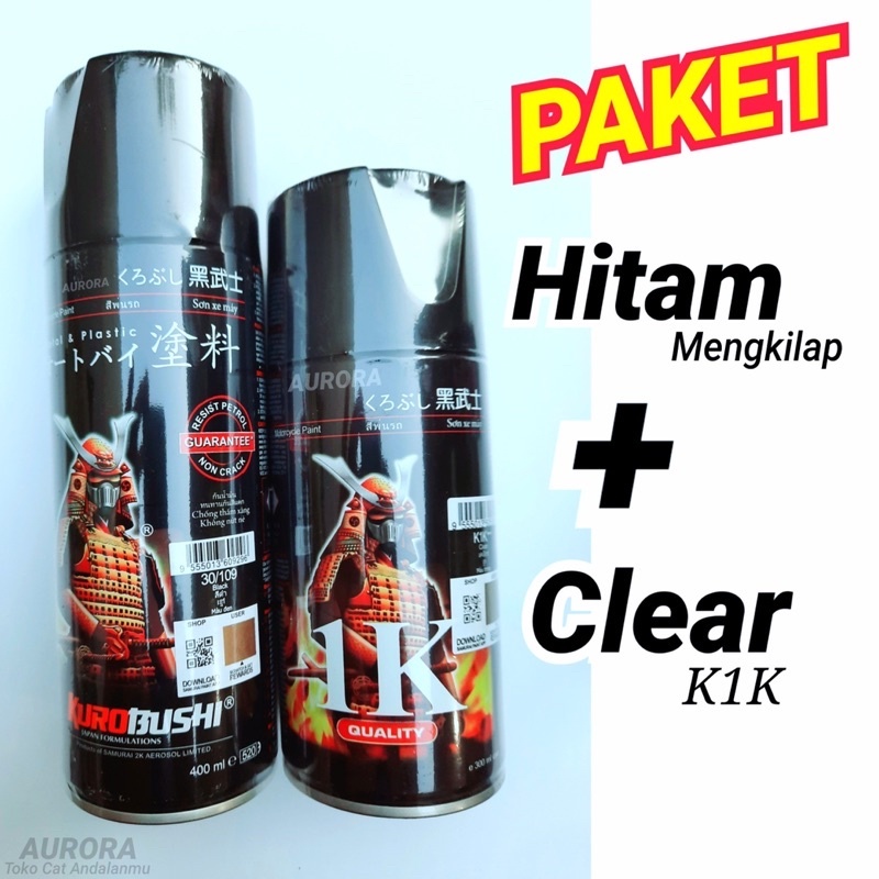Jual PAKET Hitam 109 + Clear K1K Samurai Paint Kasan 300cc Dan 400cc ...