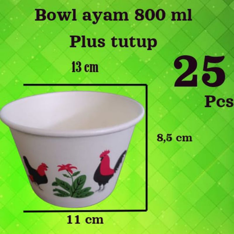 Jual Mangkuk Mangkok Paper Papper Box Wadah Cup Rice Bowl isi 25 pcs ...