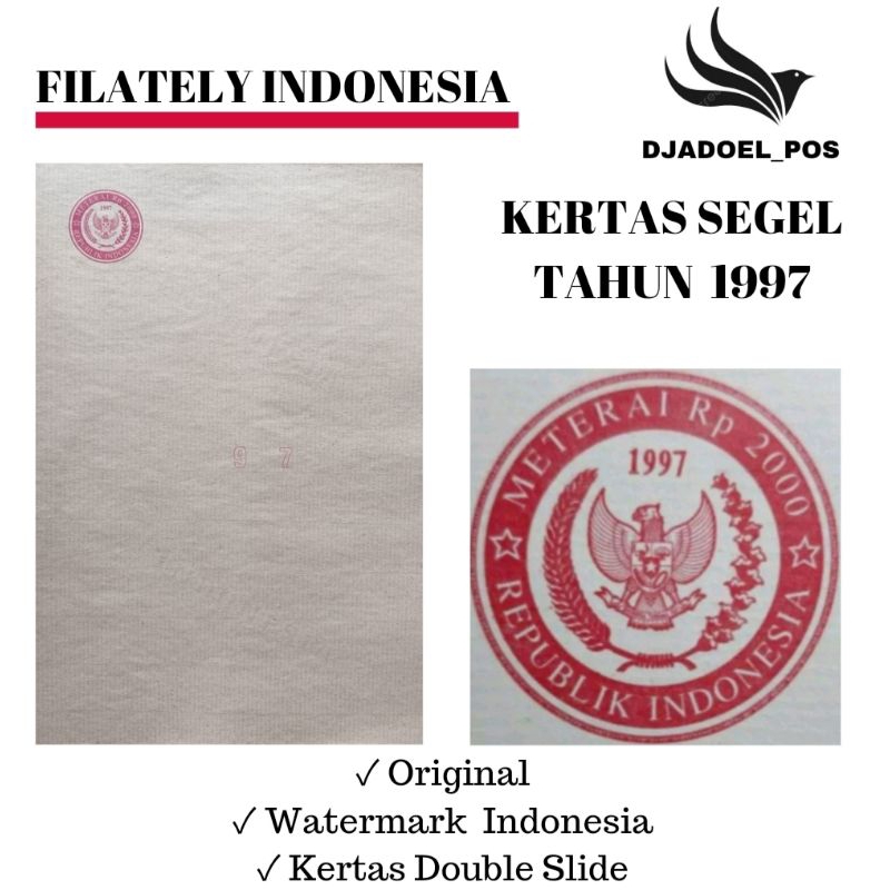 Jual KERTAS SEGEL TAHUN 1997 Double Asli | Shopee Indonesia