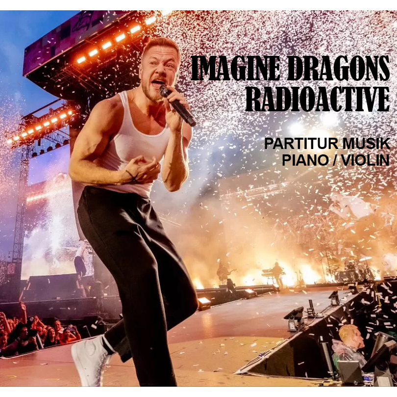 Jual Partitur Musik Penyanyi Imagine Dragons Judul radioactive Tutorial ...
