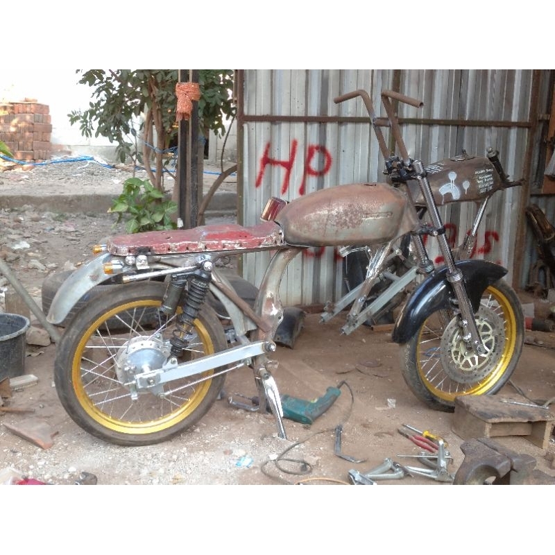 Jual rangka frame krangka honda gl/mp modif tataman cb nganjukan ...