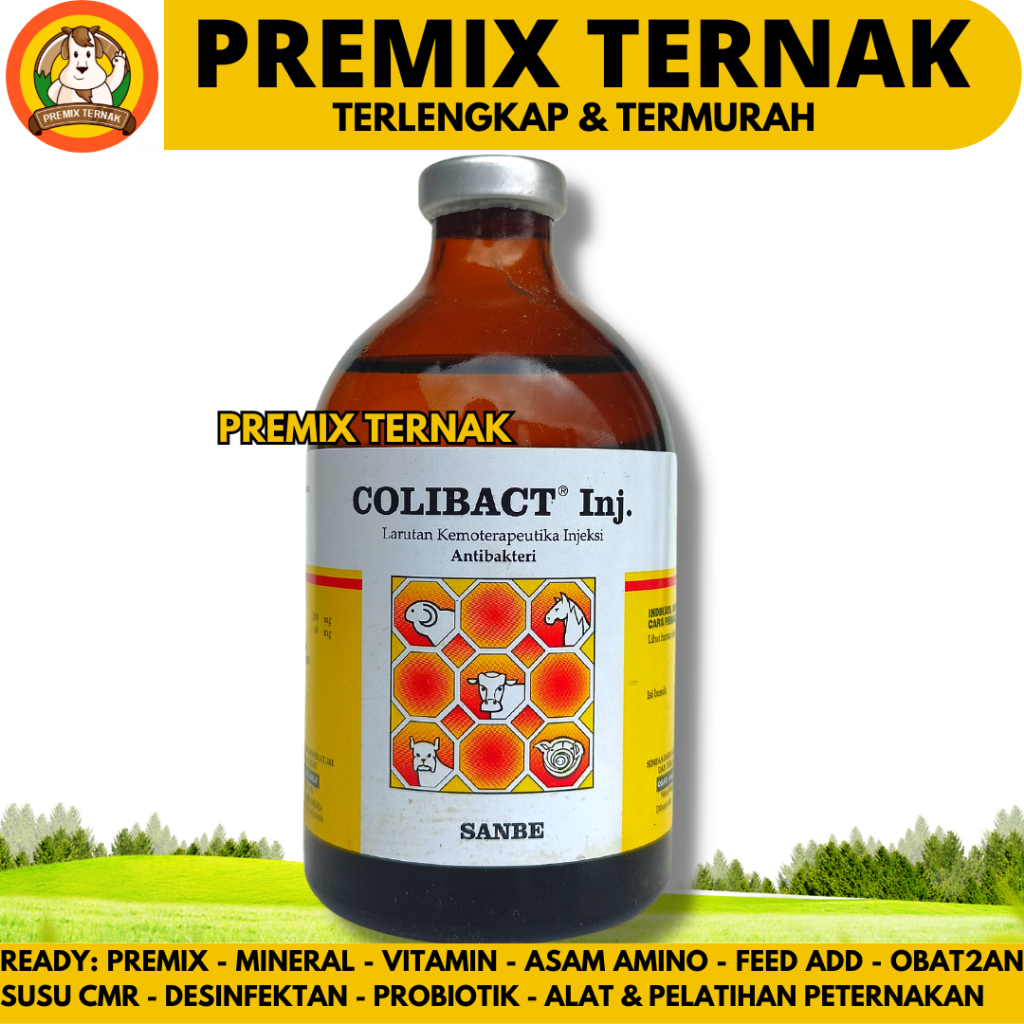 Jual COLIBACT INJ 100ML SANBE - Obat Antibiotik Hewan Mencret Diare ...