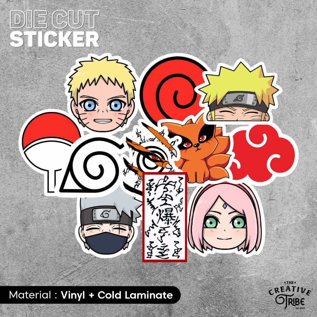 Jual Naruto - Sticker Vinyl Die Cut - Stiker Laptop Motor Mobil Botol ...