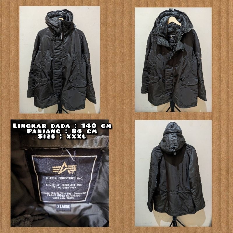 Jual Jaket Parka Warna Hijau Army Merk Alpha Industries Second Original ...