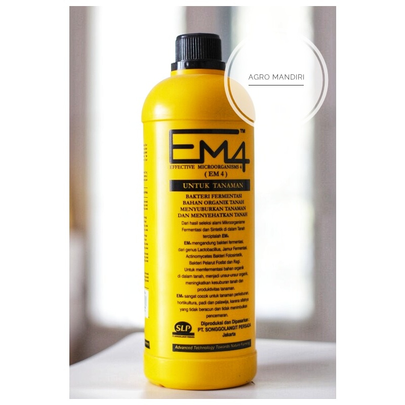 Jual EM4 Pertanian 1 Liter Pupuk Organik Bakteri Mikroorganisme Cair ...
