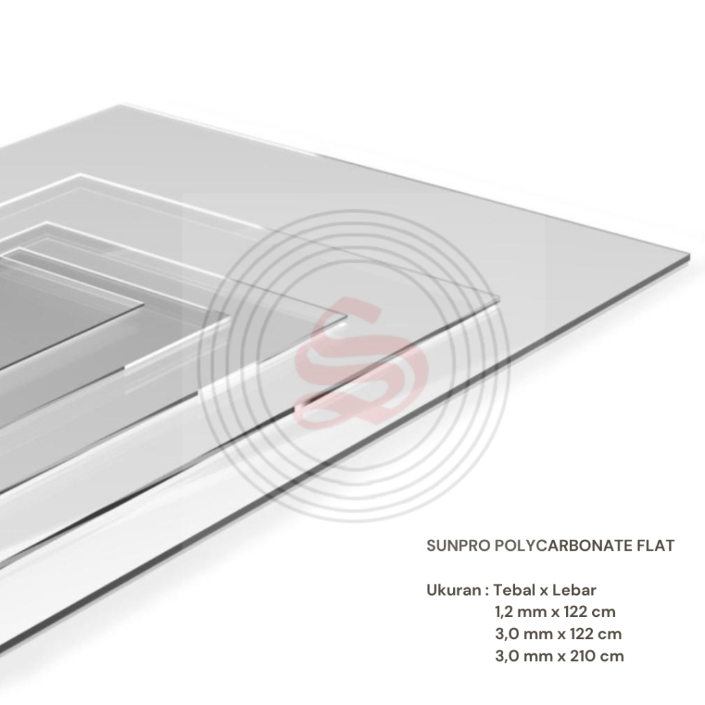Jual Atap Plastik SUNPRO Polycarbonate Flat/Solid Sheet/Setara Solarflat/ Tebal 3,0 mm per 1 ...