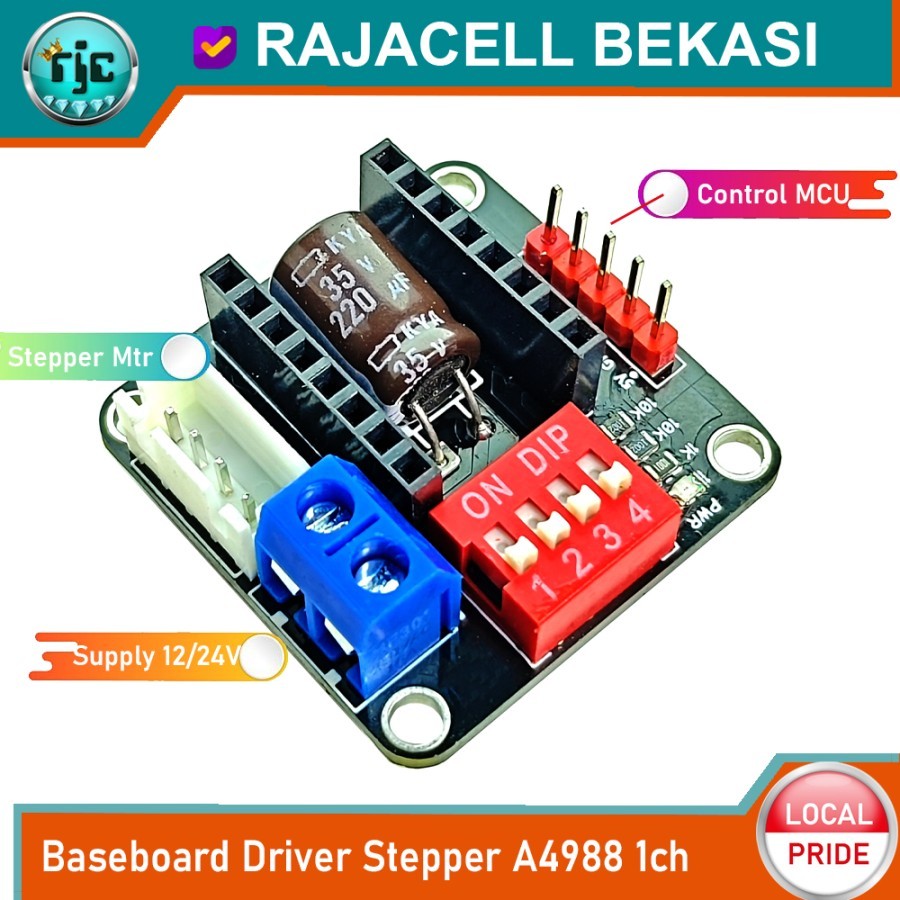 Jual Extension Driver Stepper 1 Axis A4988 Nema17 Bipolar Motor Steper ...