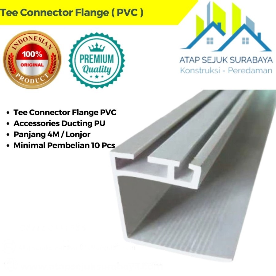 Jual Tee Connector Flange PVC Sambungan Ducting Panel PU | Shopee Indonesia
