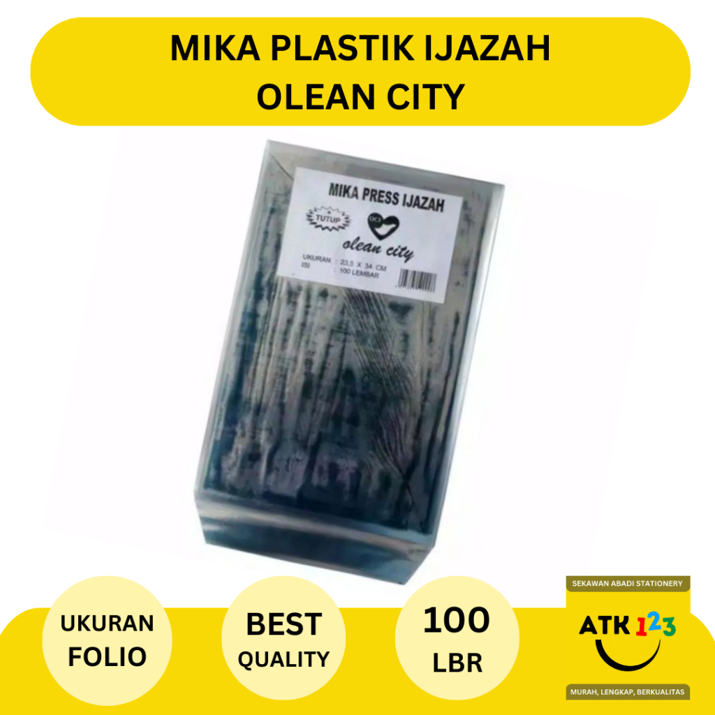 Jual Mika Plastik Press Ijazah Ukuran Folio 100 PCS dengan Lidah ...