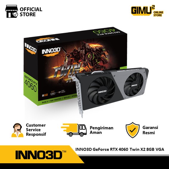 Jual INNO3D GeForce RTX 4060 Twin X2 8GB VGA | Shopee Indonesia