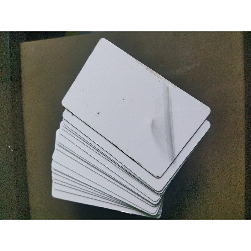 Jual Paket 50 lembar KARTU Bahan ID CARD Tulang tengah ada lem dua sisi ...