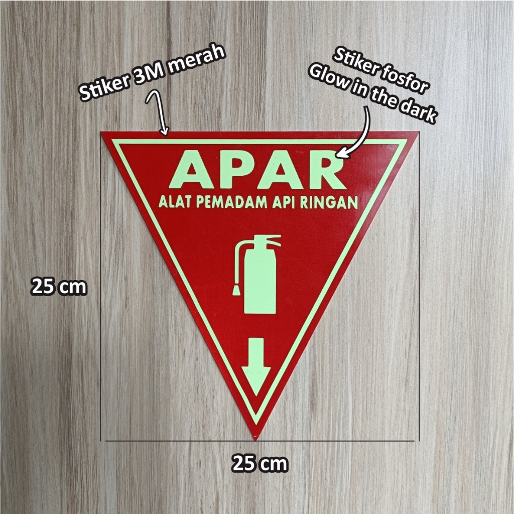 Jual APAR Sign (GLOW IN THE DARK) Akrilik - 25cm x 25cm | Shopee Indonesia