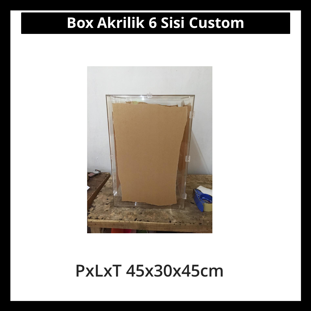 Jual Box Akrilik 6 Sisi Custom PxLxT 45x30x45cm | Shopee Indonesia