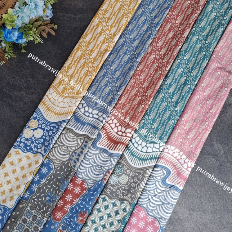 Jual Kain Batik Print Parang Liris Soft Pastel Seragam Bridesmaid ...