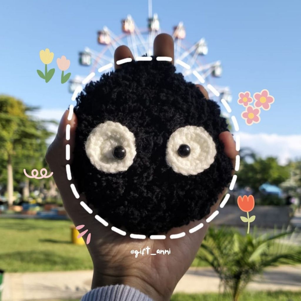 Jual Susuwatari Soot Spites Pouch Crochet Tas Coin Bag Charm Gantungan ...