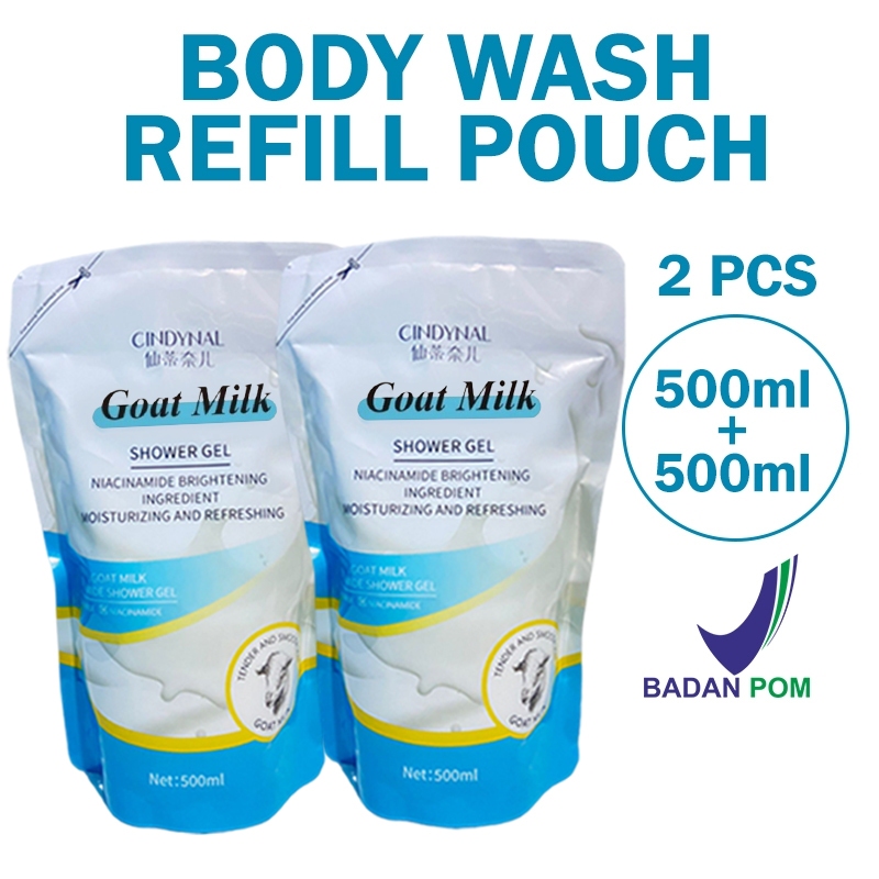 Jual [2PCS] CINDYNAL Refill Goat Milk Body Wash Niacinamide ...