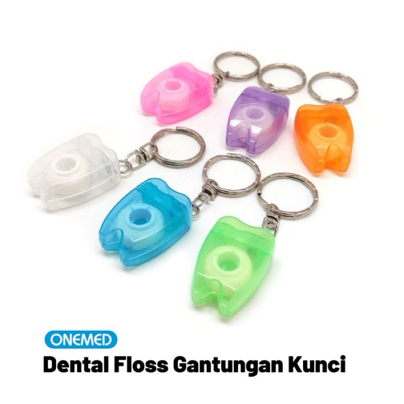 Jual ONEMED Dental Floss Benang Gigi Gantungan Kunci Pembersih Sela ...