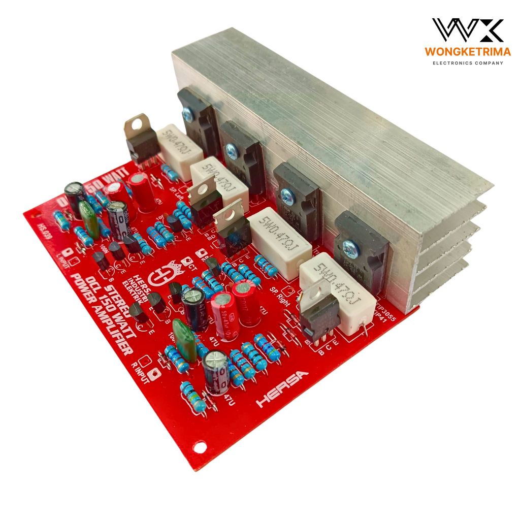 Jual Kit power amplifier ocl 150 watt stereo plus final dan heatsink ...