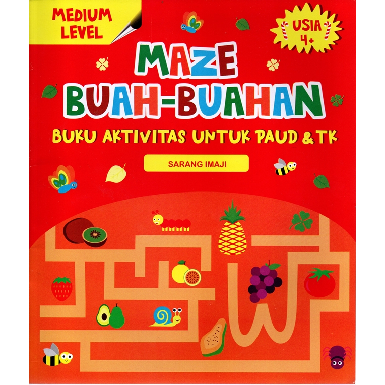 Jual Maze Buah-Buahan, Buku Aktivitas Untuk Paud & TK | Shopee Indonesia