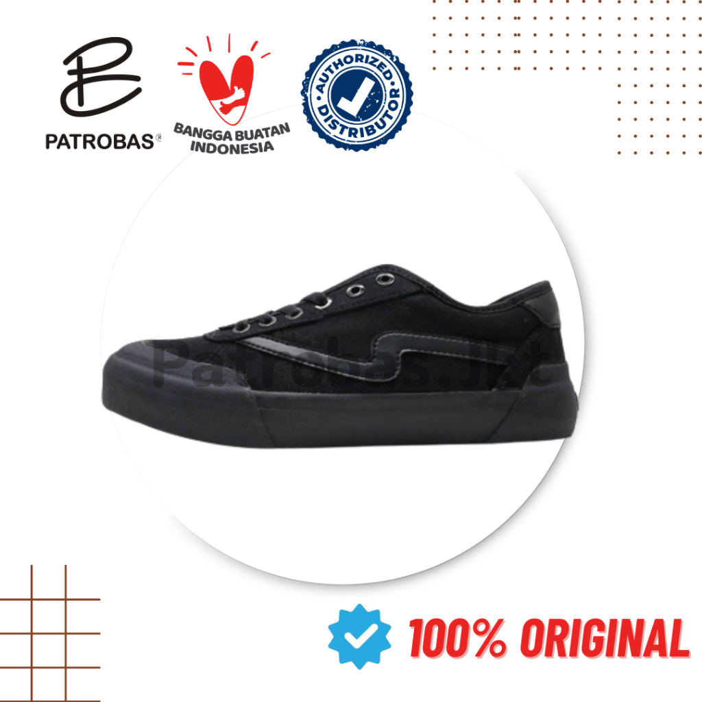 Jual Sepatu Patrobas New Ivan Low Full All Black ( Hitam ) Original ...