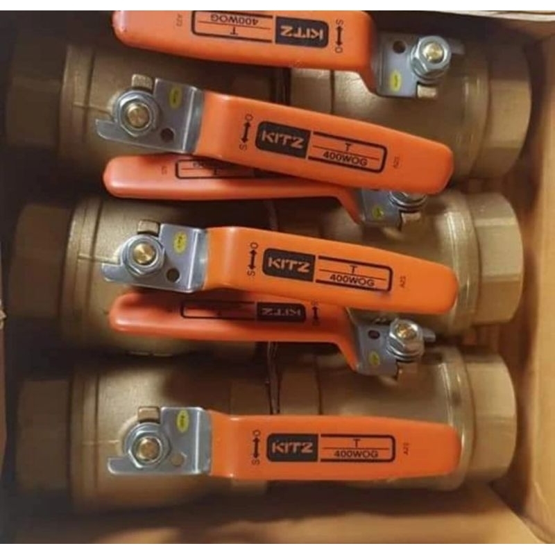 Jual ball valve 1/2 inc kitz original 100% 400 WOG | Shopee Indonesia