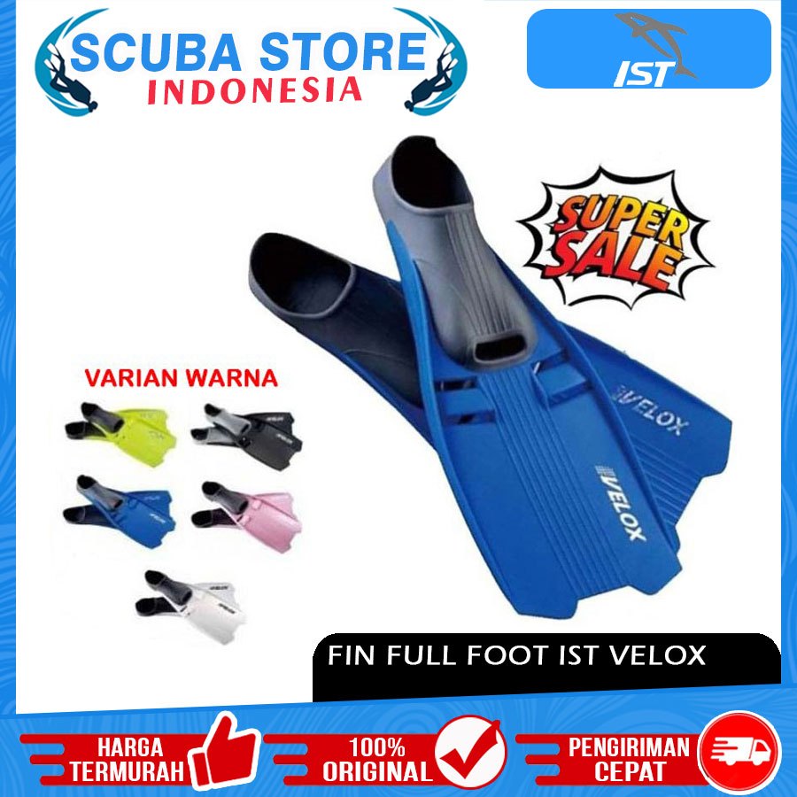 Jual Fin Full Foot IST Velox Fins Kaki Katak Selam B-Fins Scuba Diving Snorkeling Snorkling Swim ...