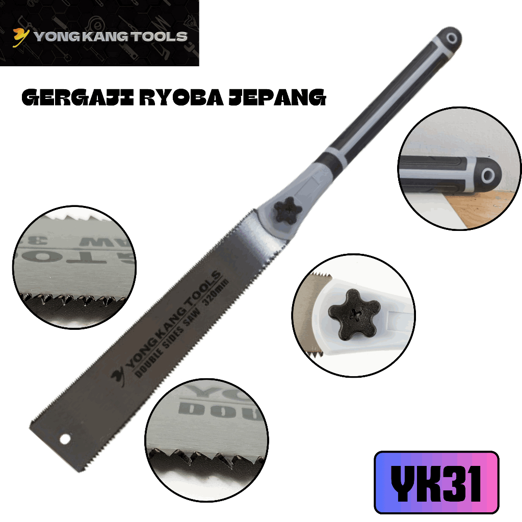 Jual Gergaji Jepang Ryoba Double Edge Rip Cut Cross Cut Razor Saw Japan ...