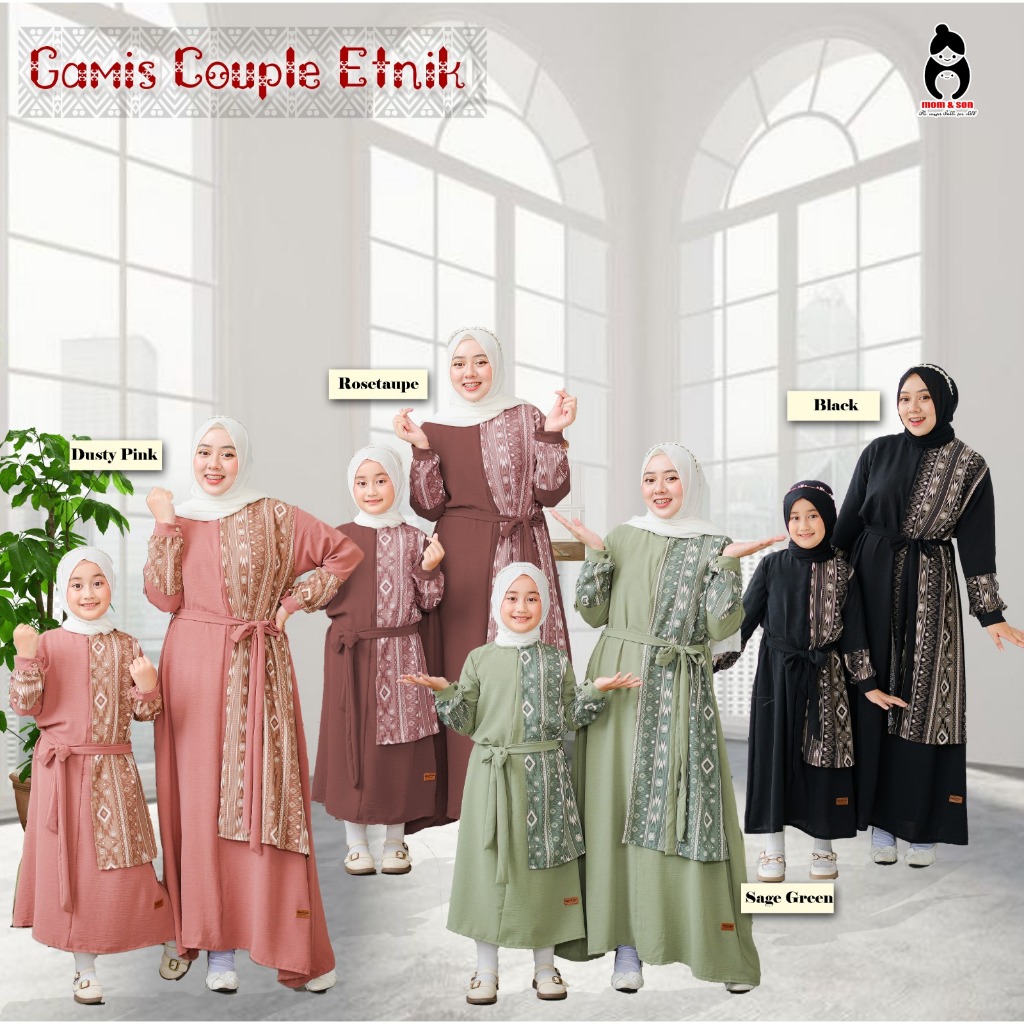 Jual GAMIS COUPLE IBU DAN ANAK/ GAMIS COUPLE/ GAMIS ETNIK IBU DAN ANAK ...