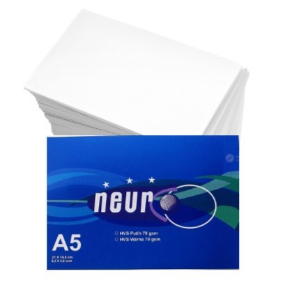 Jual Kertas A5 Hvs Putih 70Gr Neuro ( A4 / 2 ) Perpack | Shopee Indonesia