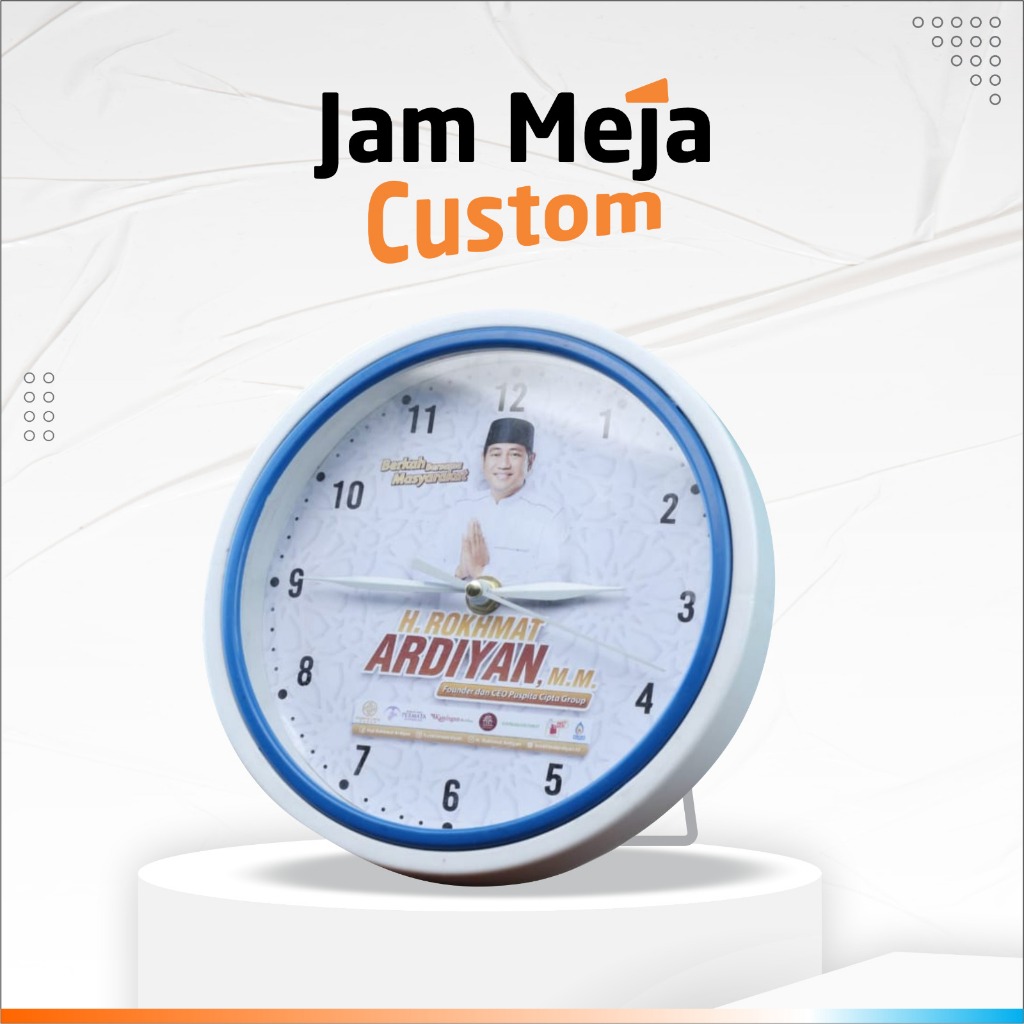 Jual JAM MEJA CUSTOM / JAM CUSTOM FREE REQUEST DESAIN LOGO / JAM CUSTOM ...