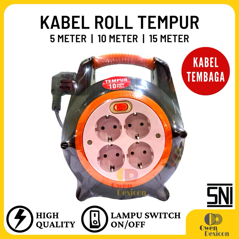 Jual KABEL ROLL 5/10/15 METER TEMPUR / Box Kabel SNI DEXICON / Kabel ...
