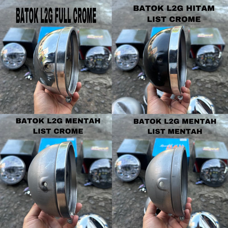 Jual BATOK L2G CROME HITAM MENTAH PNP LAMPU REFLEKTOR BILED 5.75 INCH 16 LED | Shopee Indonesia