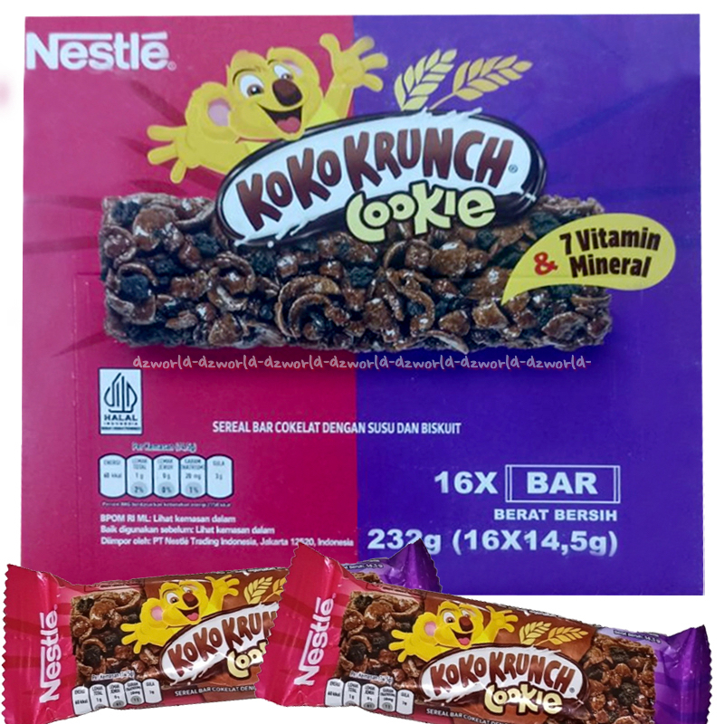 Jual Nestle Koko Krunch Cookie 16bar Sereal Bar Cokelat Dengan Susu dan ...