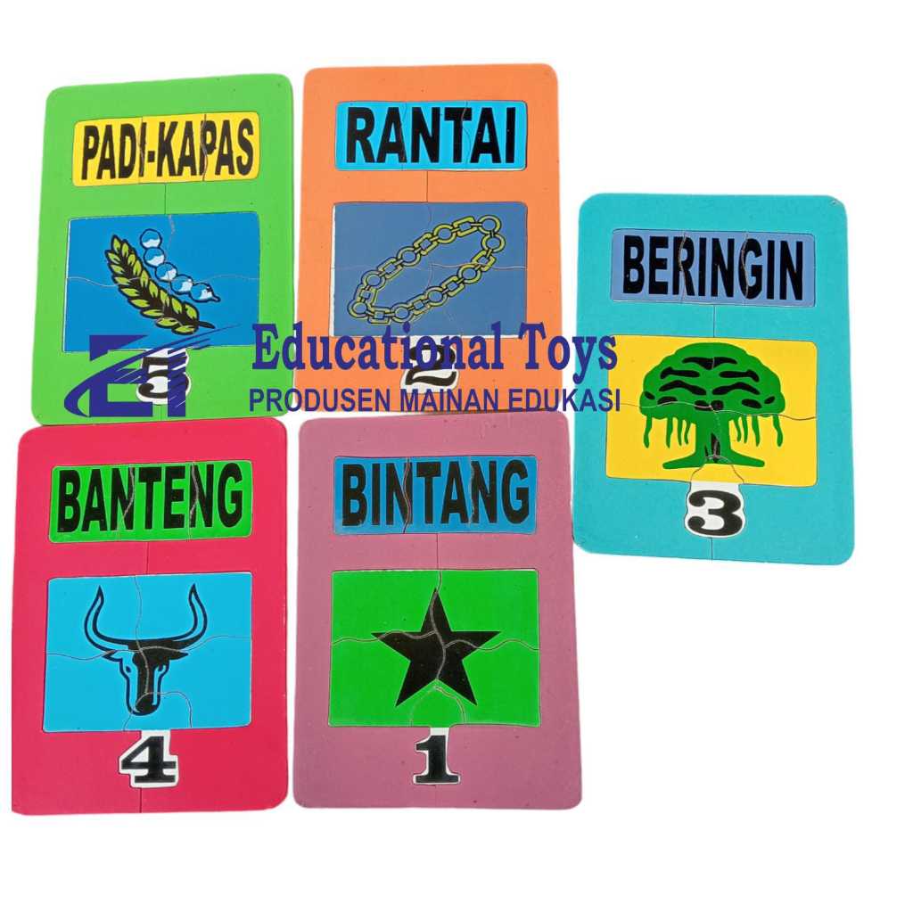Jual CUCI GUDANG PUZZLE isi 5 ( lambang pancasila ) | Shopee Indonesia