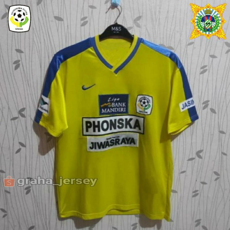 Jual Jersey PETROKIMIA PUTRA Home 2001 - 2002 JUARA Bank Mandiri ...
