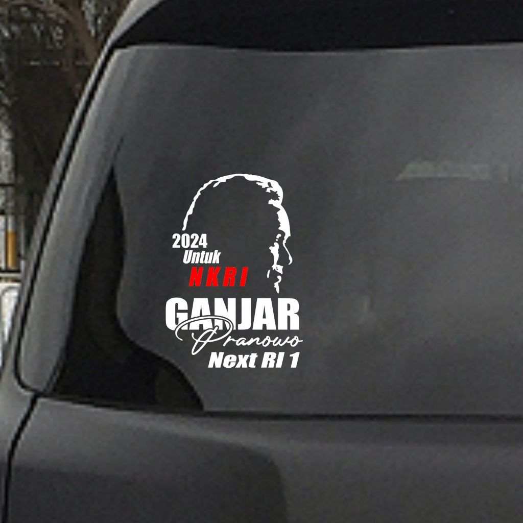 Jual stiker mobil stiker ganjar pranowo cutting sticker ganjar 2024 ...