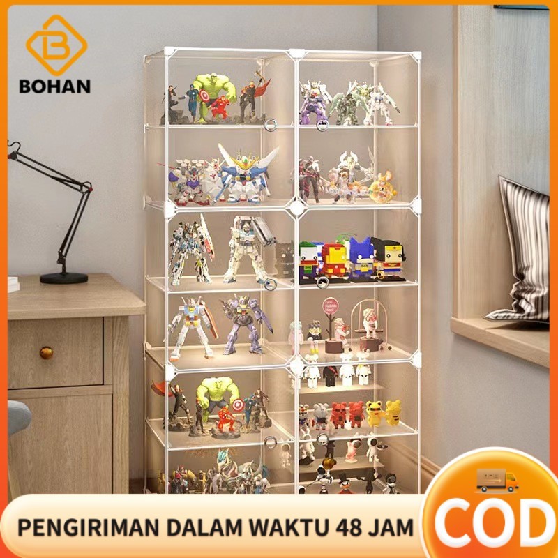 Jual Bohan Oversize Kotak display Rak Pajangan Transparan PP Storage ...