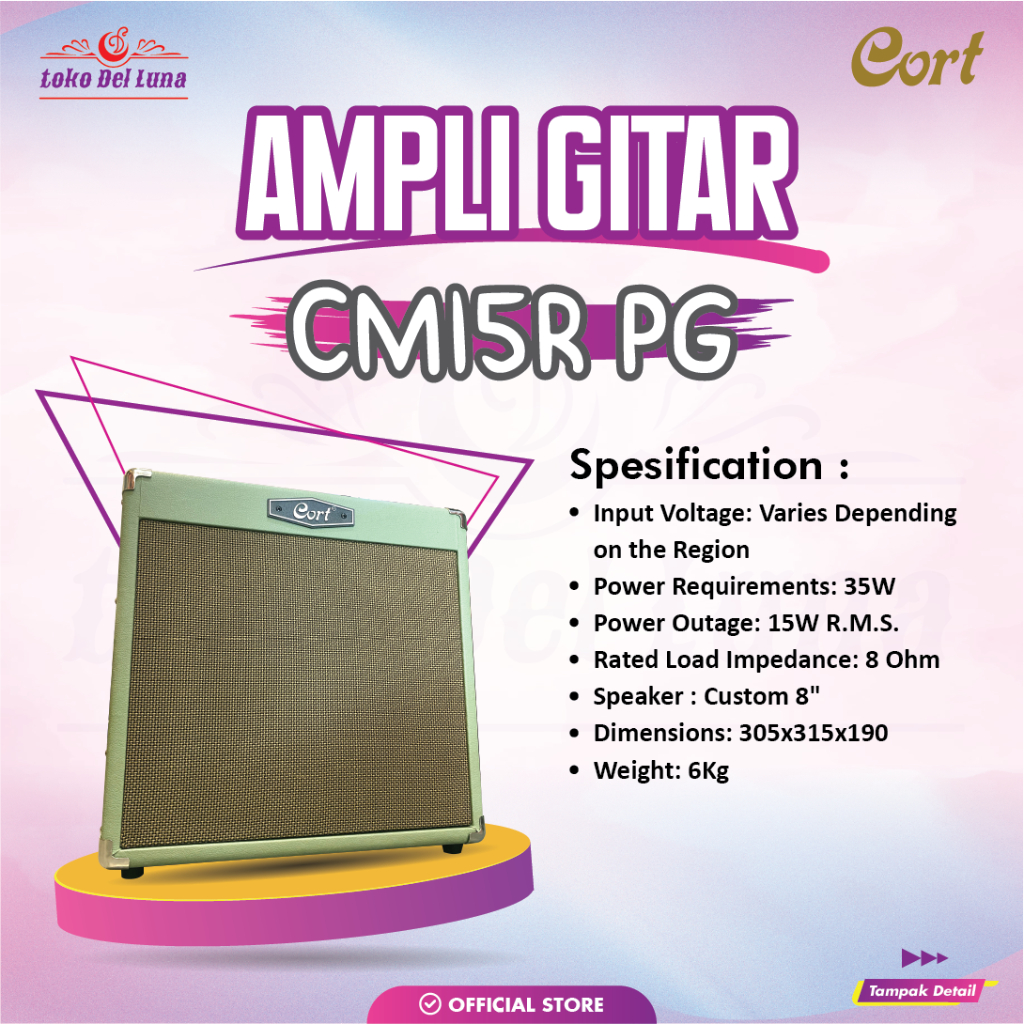 Jual CORT Ampli Gitar 8" CM15R PG ELECTRIC GUITAR AMPLIFIER 15W ...