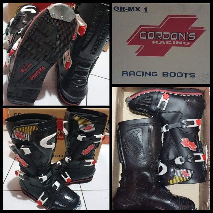 Jual Sepatu Cross Trail Gordon GR MX1 Black | Shopee Indonesia