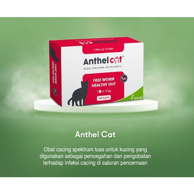 Jual Anthel Cat Obat Cacing kucing 1 Tablet - Obat Cacing Kucing KALBE ...