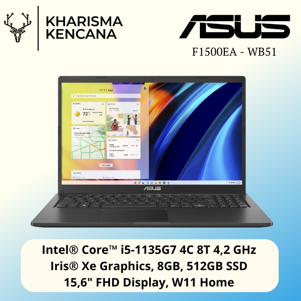 Jual ASUS VIVOBOOK 15 F1500EA WB51 CORE i5-1135G7 8GB 512GB 15,6"FHD ...