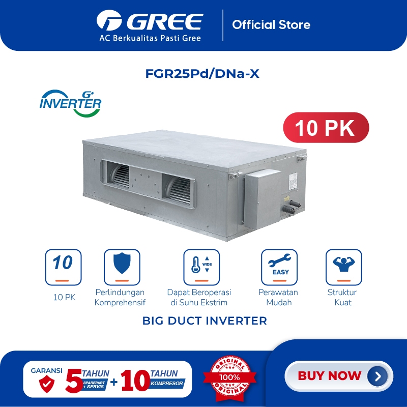 Jual GREE Big Duct 10PK - Inverter Series - Model FGR25Pd/DNa-X ...